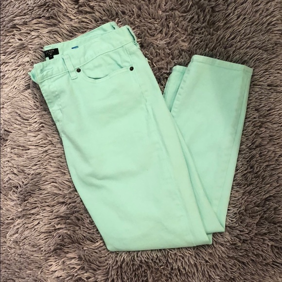 J. Crew | Pants & Jumpsuits | J Crew Mint Green Jean Capri Pants | Poshmark